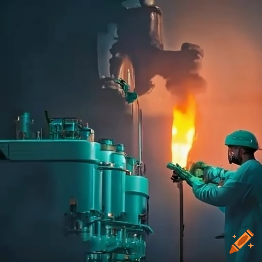 Saudi chemical engineer working in polyolefins field on Craiyon