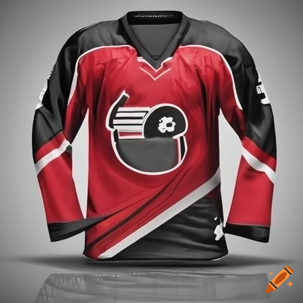 Red And Black Ice Hockey Jersey On Craiyon red-and-black-ice-hockey-jersey-on-craiyon