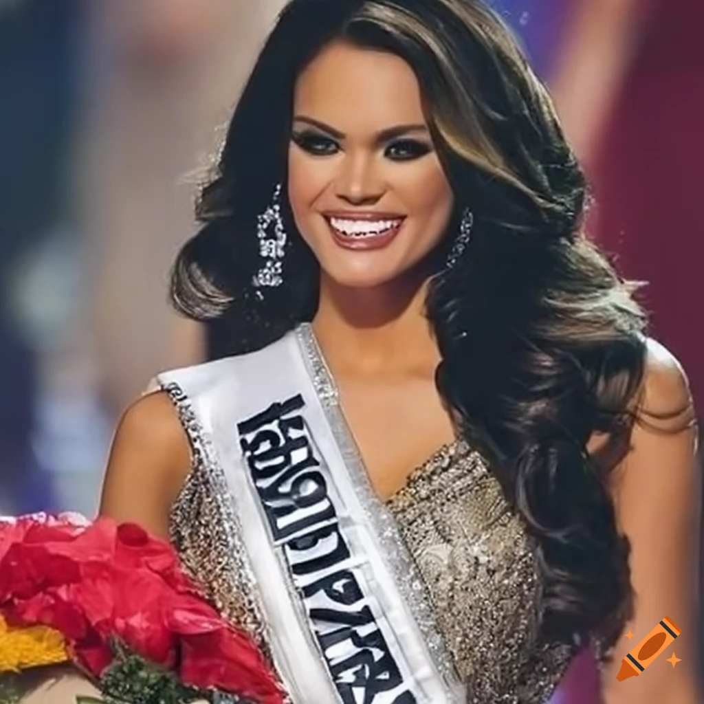 Annapaigelambert winning miss universe on Craiyon