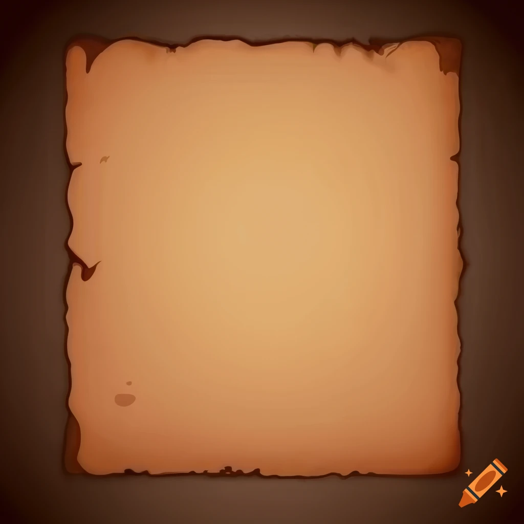 Blank card design sheet with front and back on medieval paper color on ...