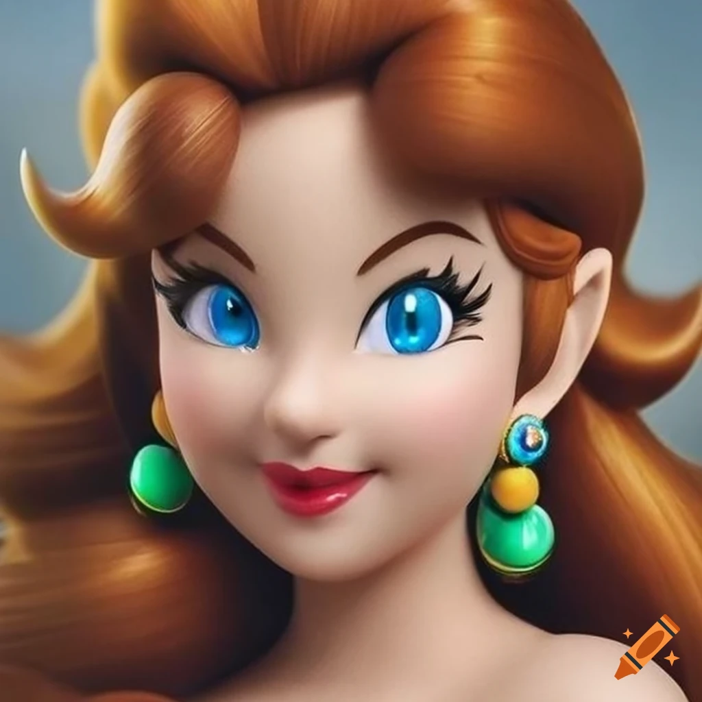 Portrait of princess daisy in high-resolution 4k detail