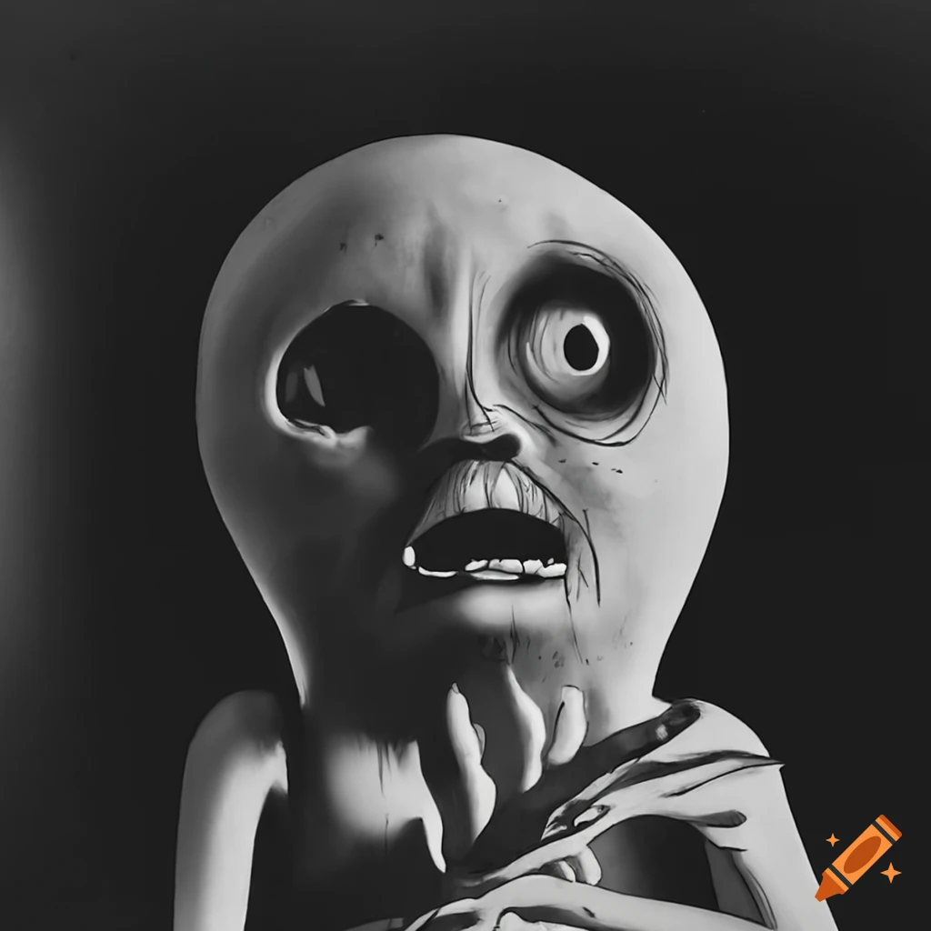 Creepy czech animation from the 1960s in monochrome