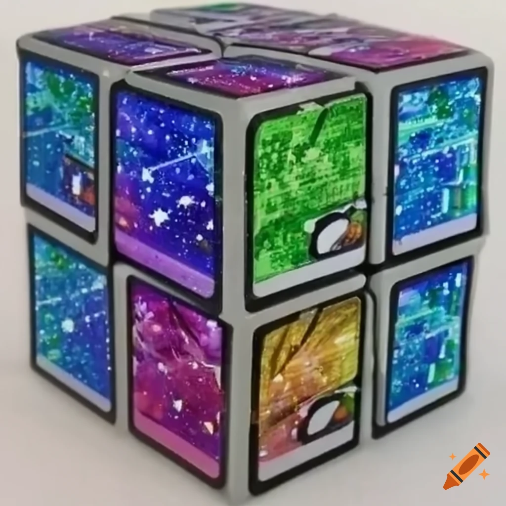 Galaxy pattern stickerless rubik's cube