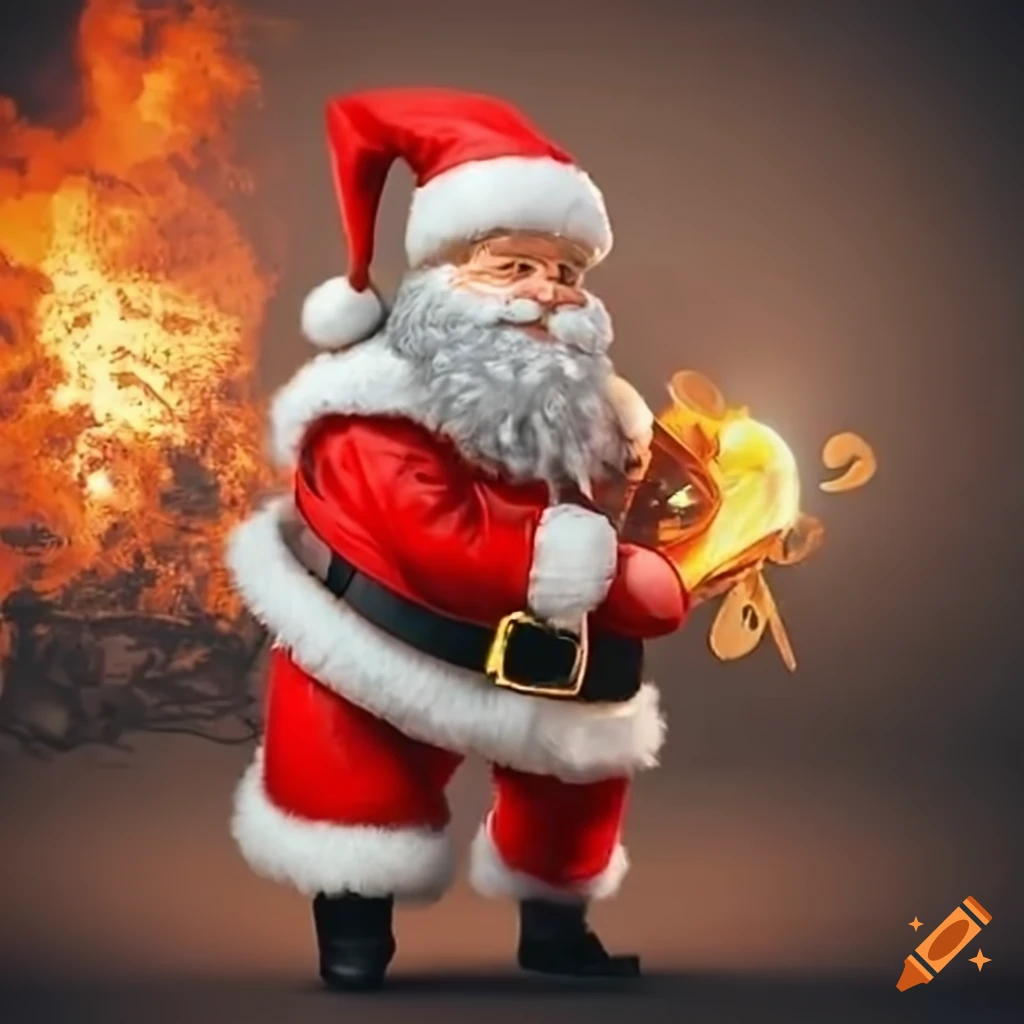 Firefighter santa claus on Craiyon