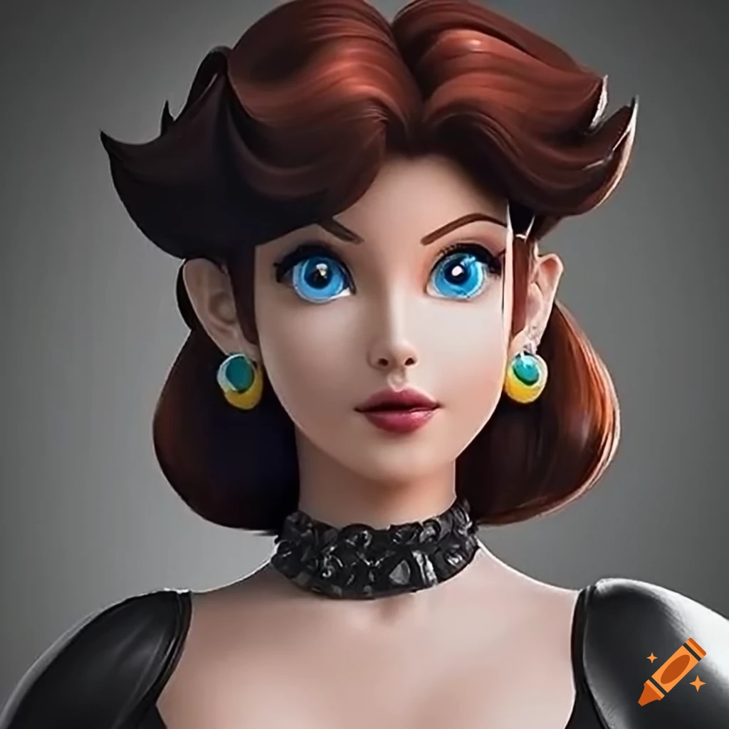 Beautiful enhanced 4K portrait of Princess Daisy morphing into Totally ...