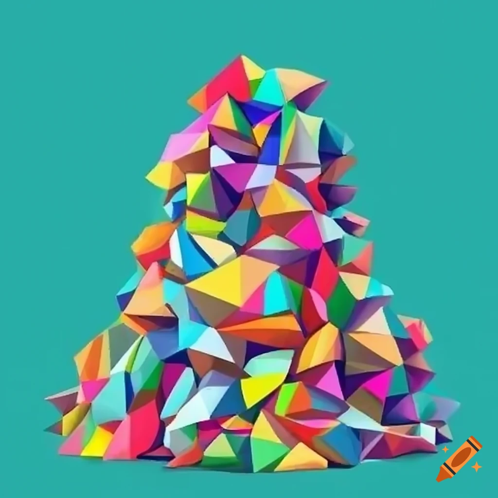 Polygonic characters forming a pile