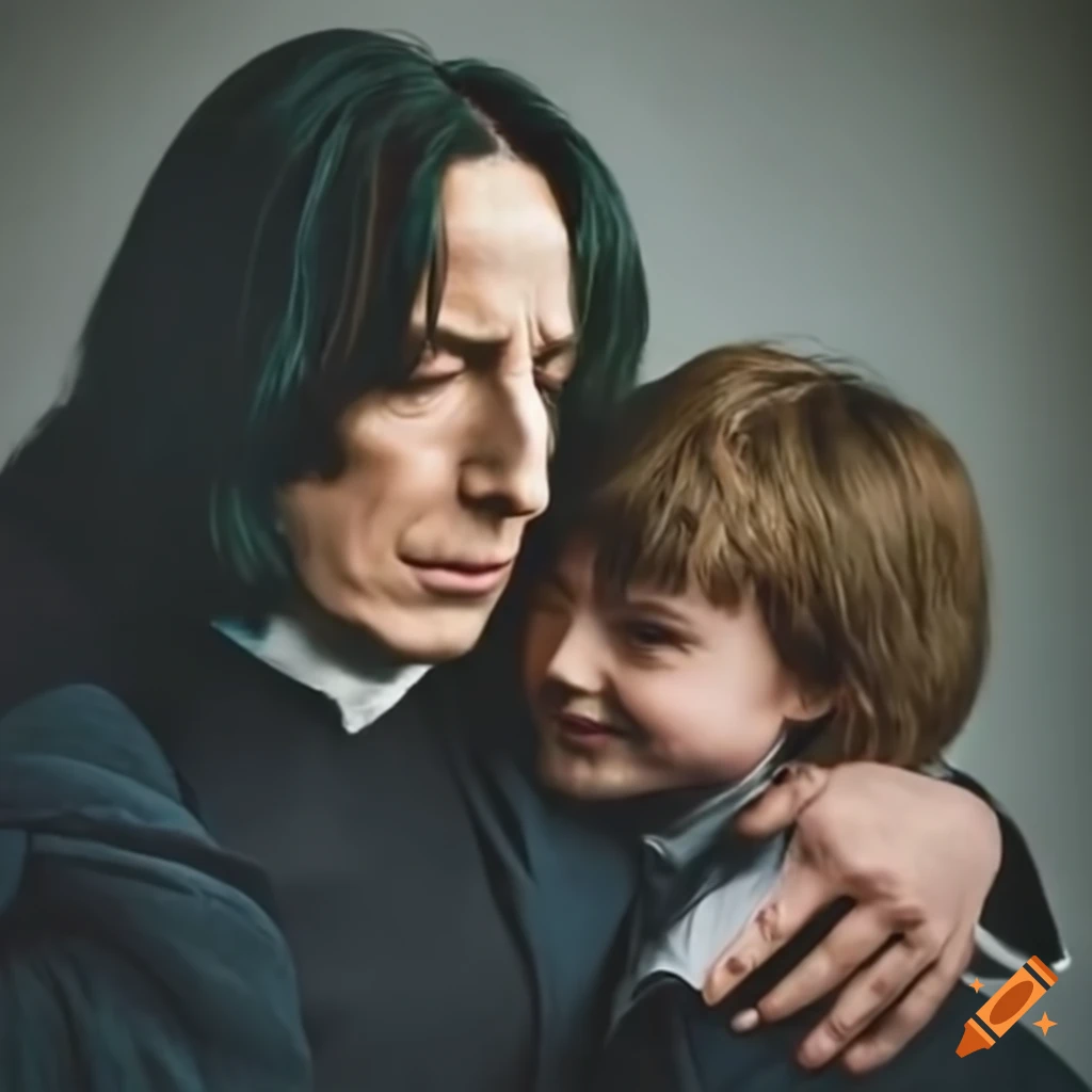 Severus snape embracing young harry potter