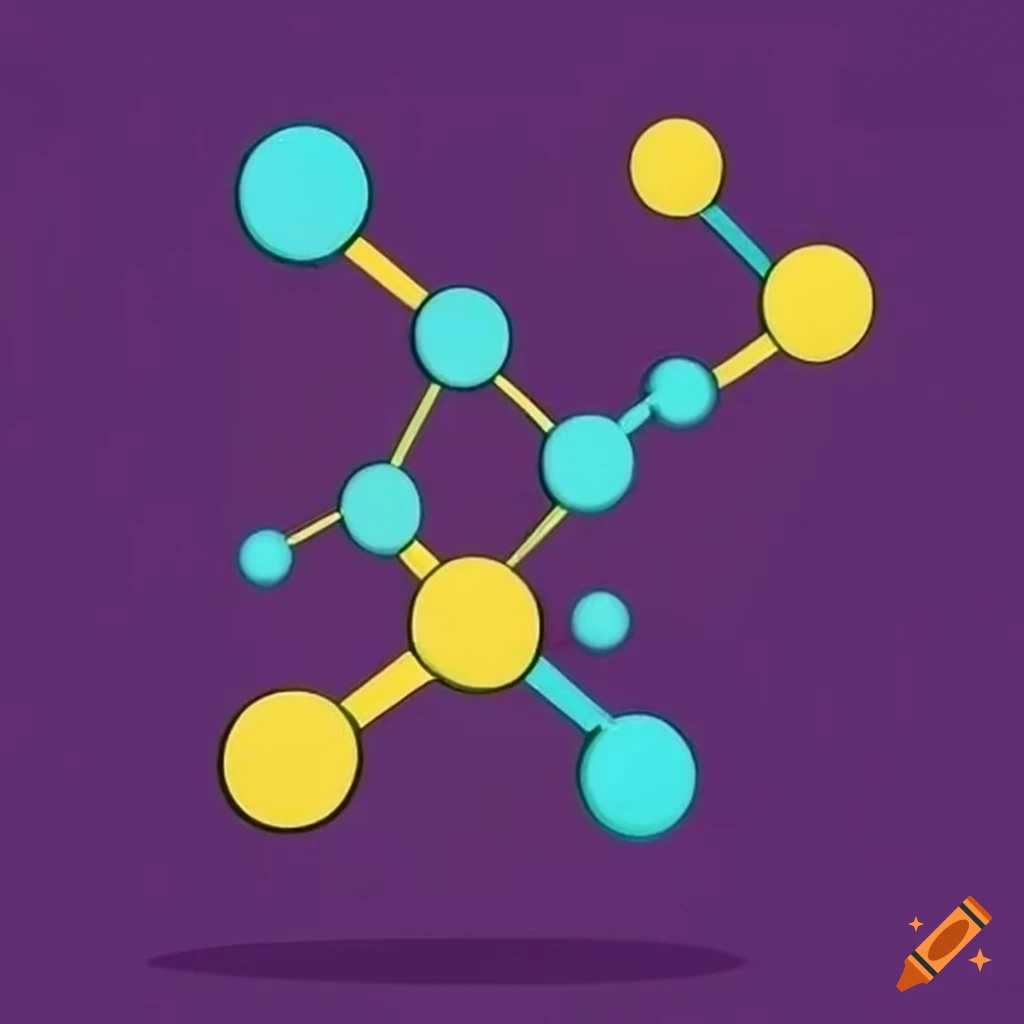 Pop art molecule on Craiyon
