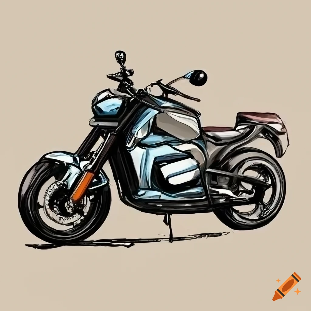 Bmw motorcycle drawing