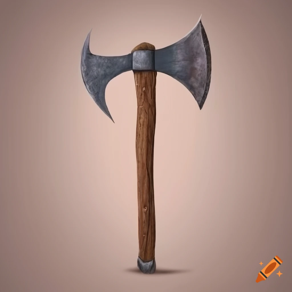 Hand-drawn medieval-style pickaxe