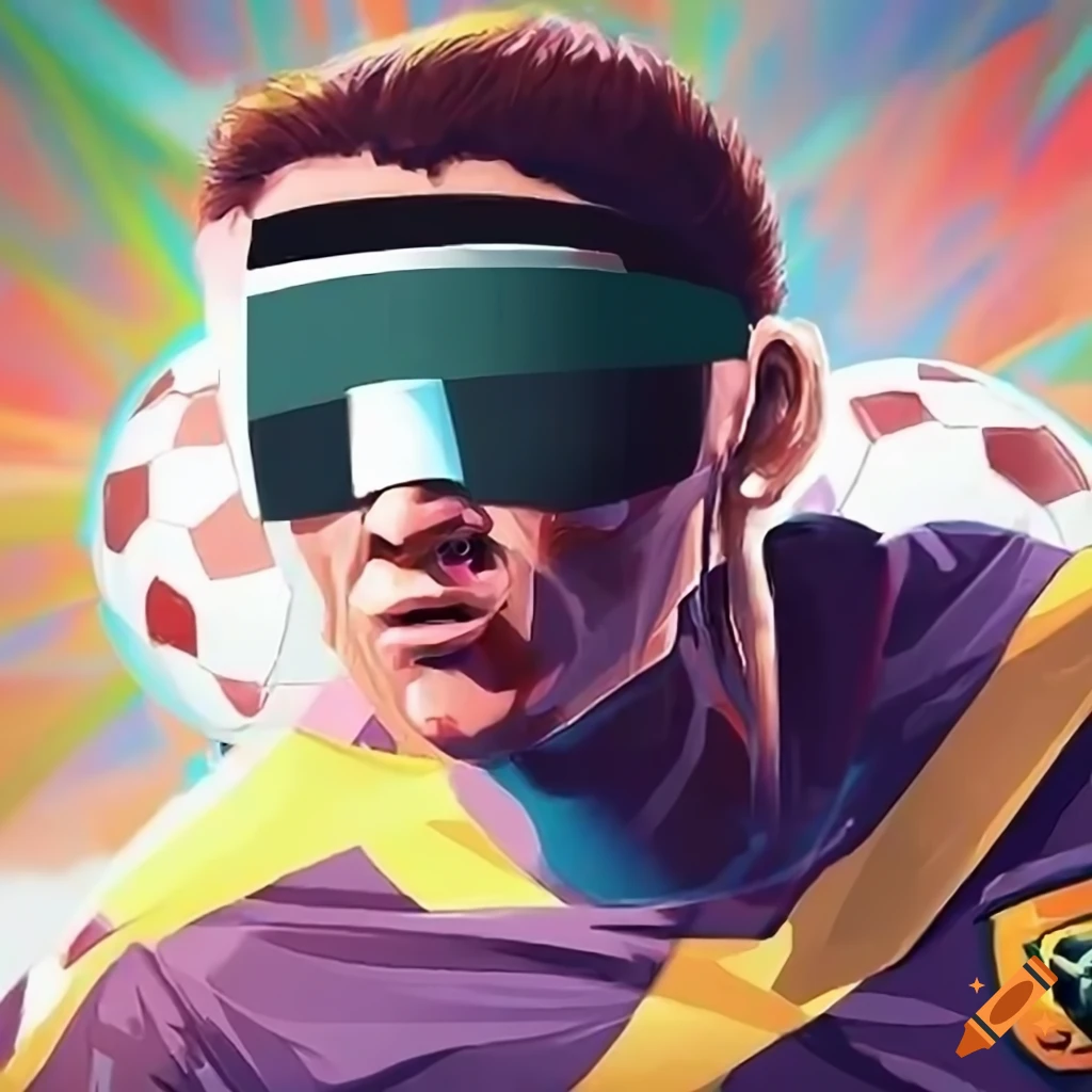 Blindfolded god of football as an eafc fut hero card