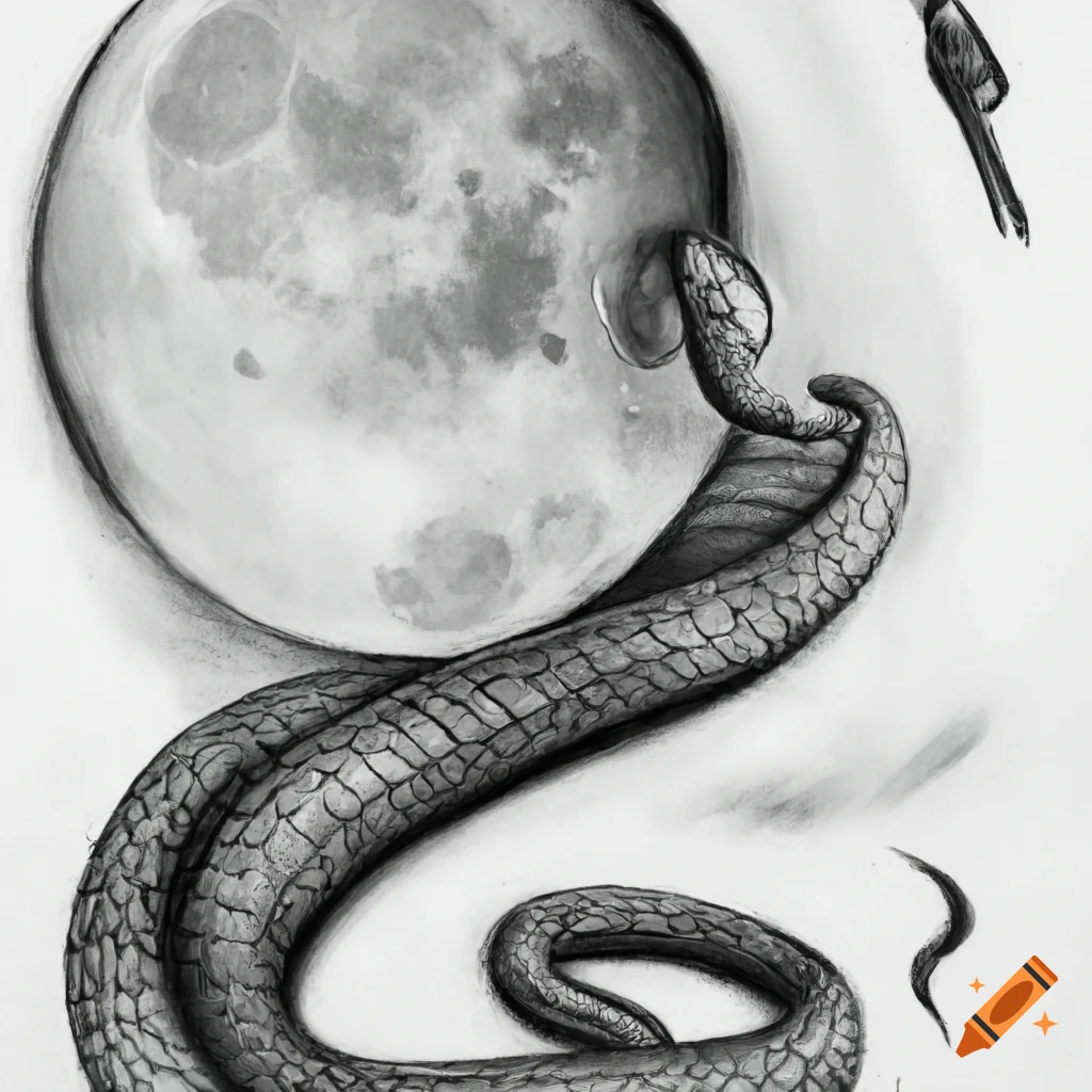 Serpent consuming the moon