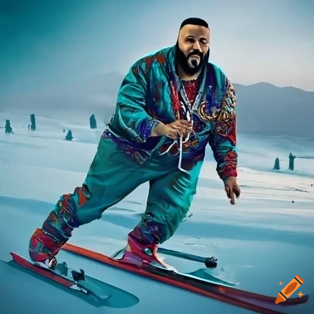 Dj khaled skiing