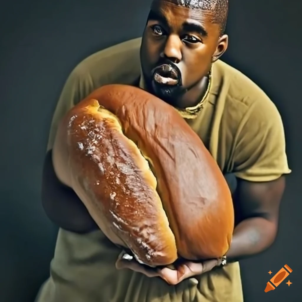 Open faced sandwich with raw minced pork and kanye west