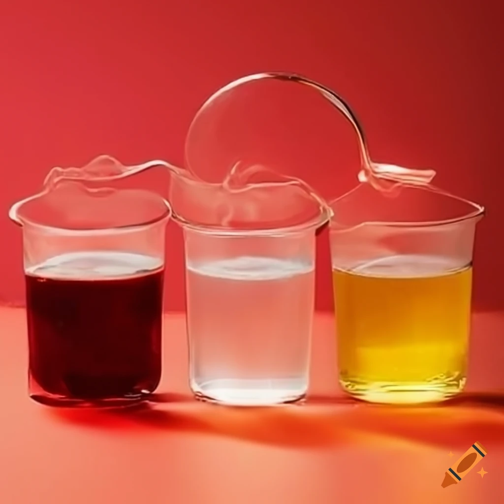 Three glasses with liquids of varying opacity