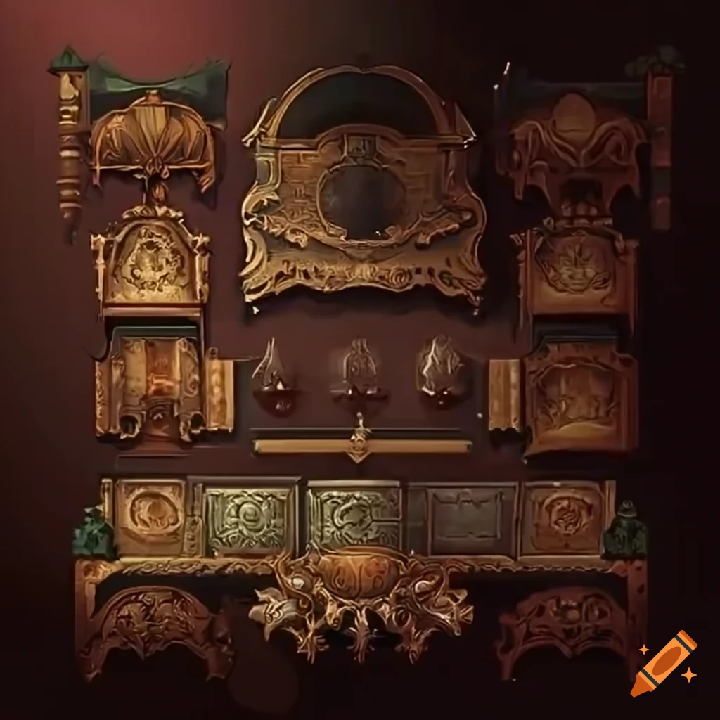 Victorian style rpg ui inventory border
