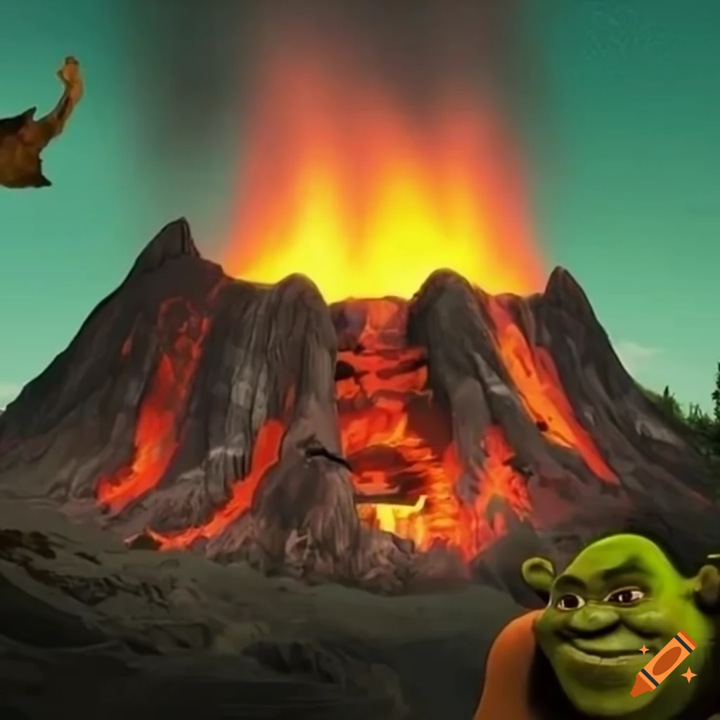 Shrek volcano