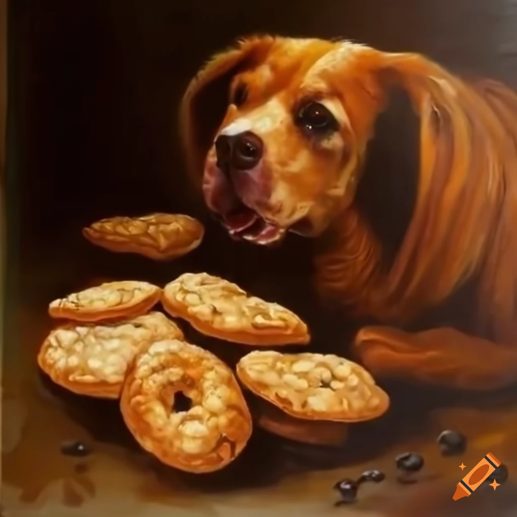 Animals enjoying cookies