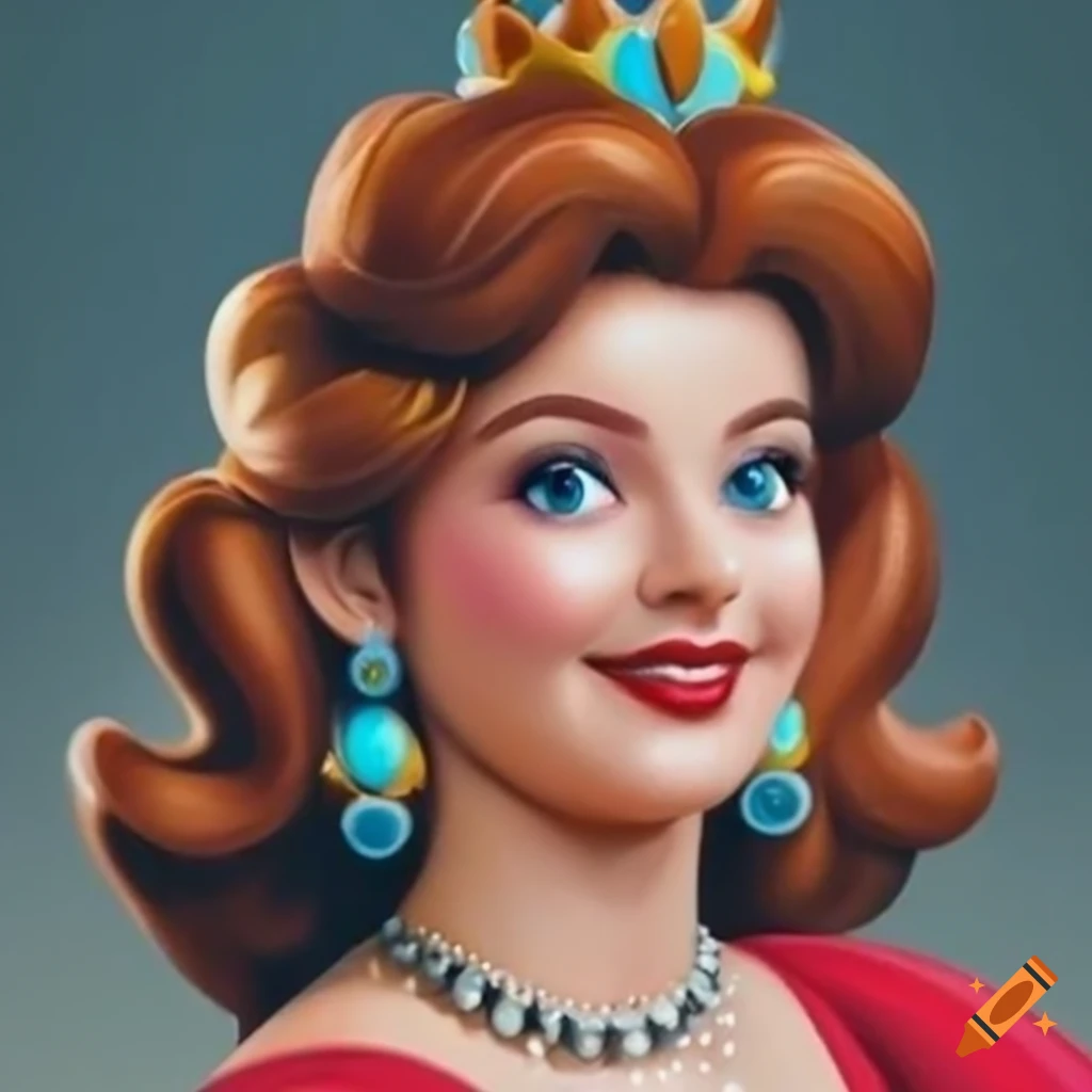 Portrait of Princess Daisy with high-resolution details on Craiyon