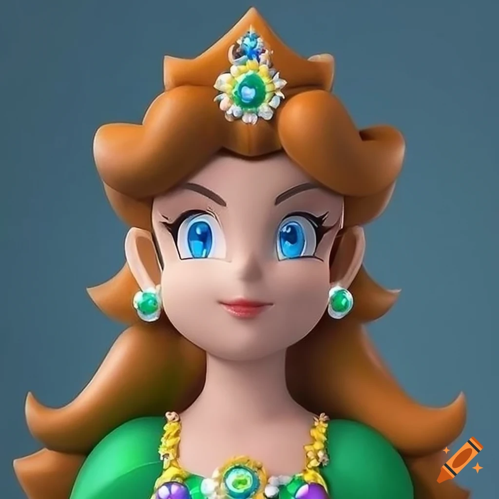 Portrait Of Princess Daisy With Enhanced 4k High Resolution