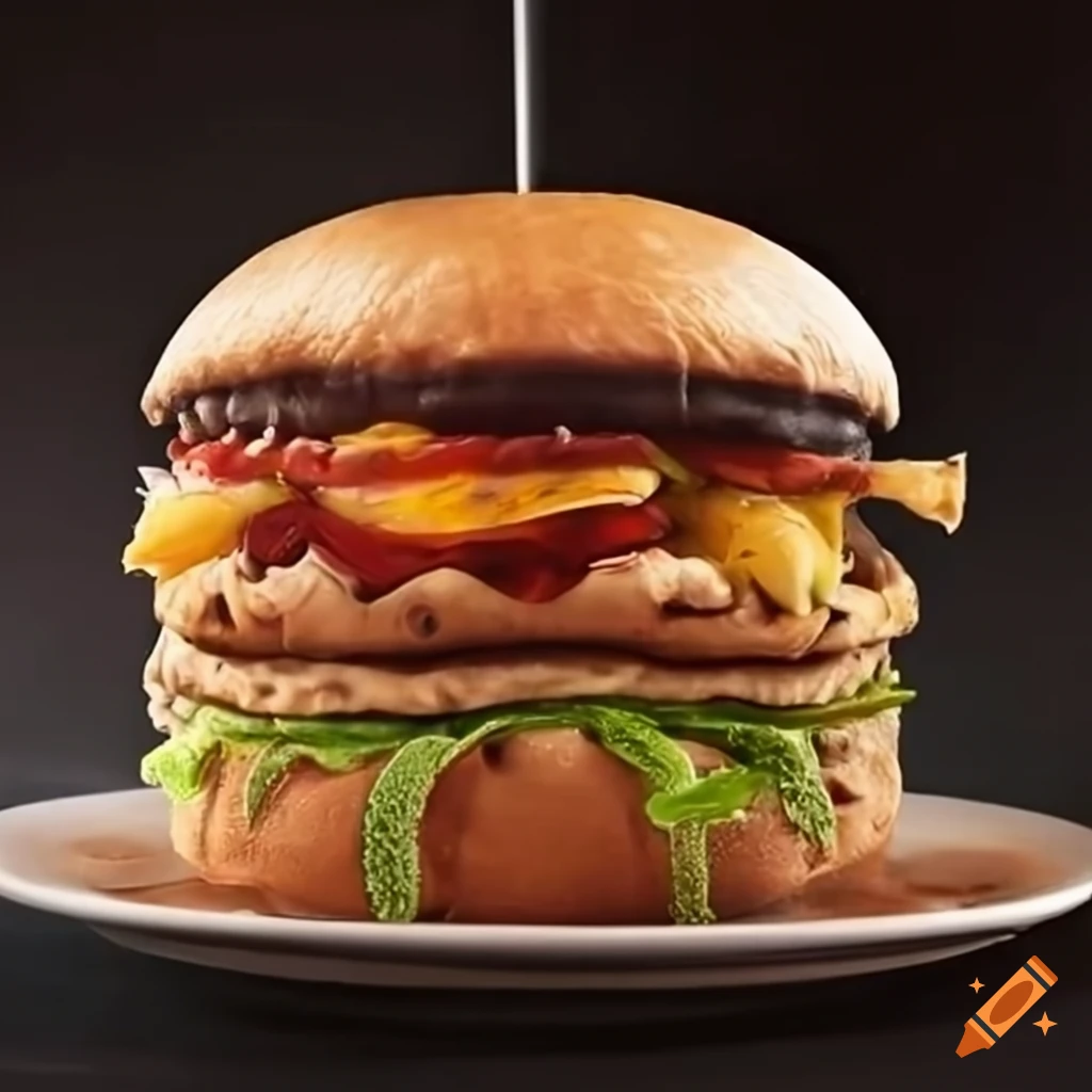 Large and monstrous burger