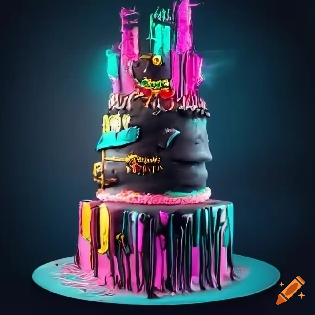 Cyberpunk syndicate birthday cake