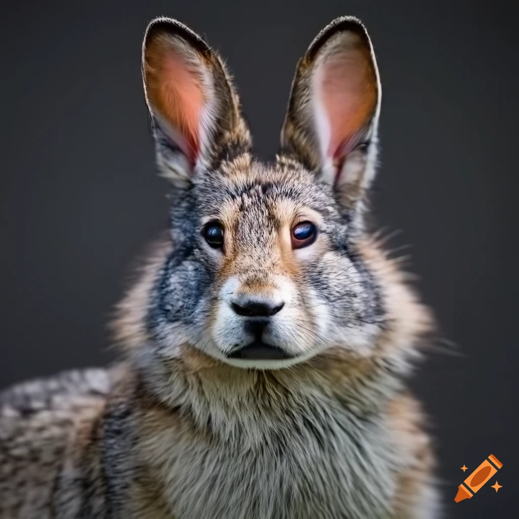 Illustration of a rabbit and a wolf