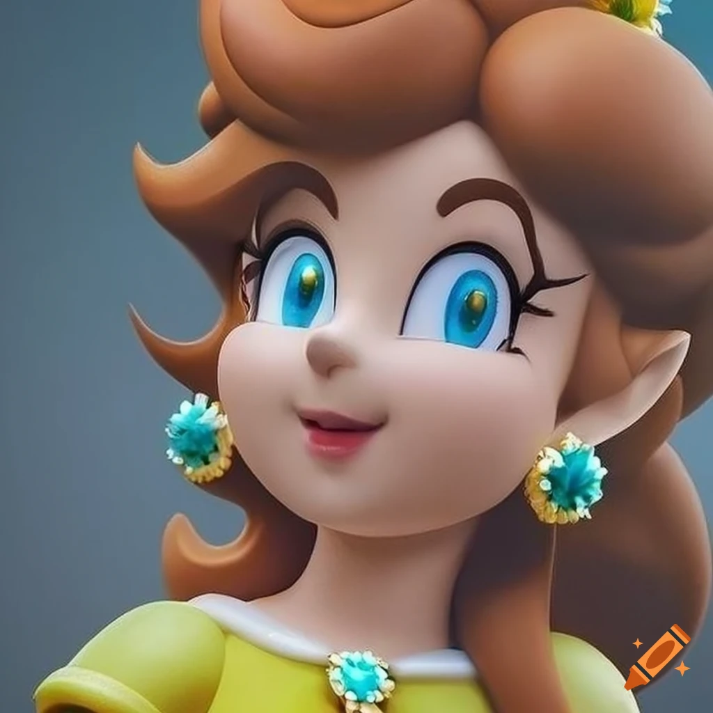 Portrait of princess daisy in high resolution on Craiyon