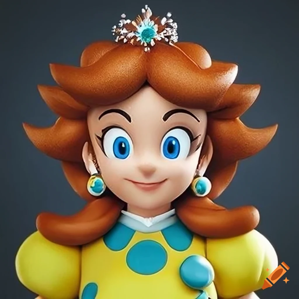 Portrait of princess daisy in super-detailed enhanced 4k resolution on ...