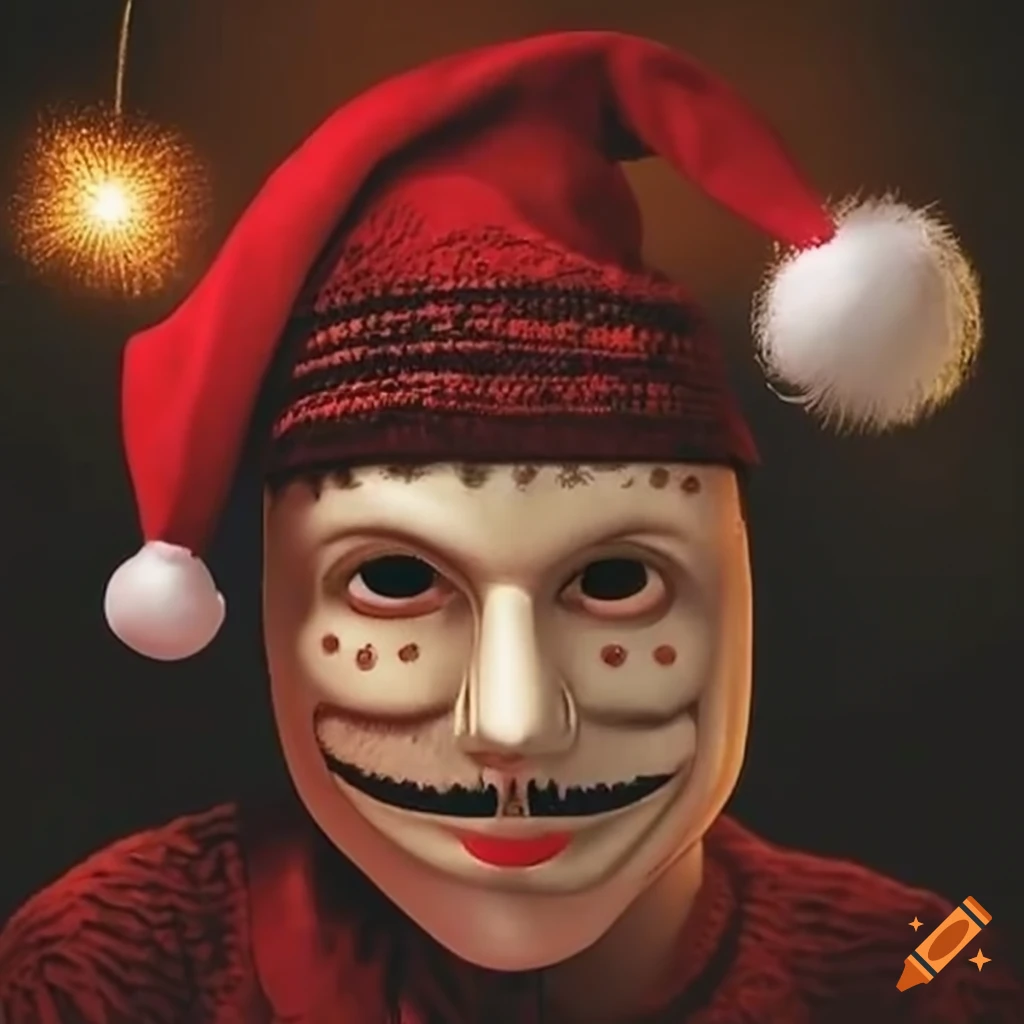 Festive hacker with a christmas theme