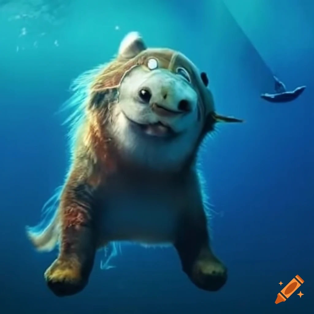 The christening of the Exxon Valdez mascot on Craiyon