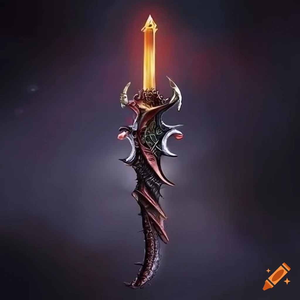 Dragon-themed swords on Craiyon