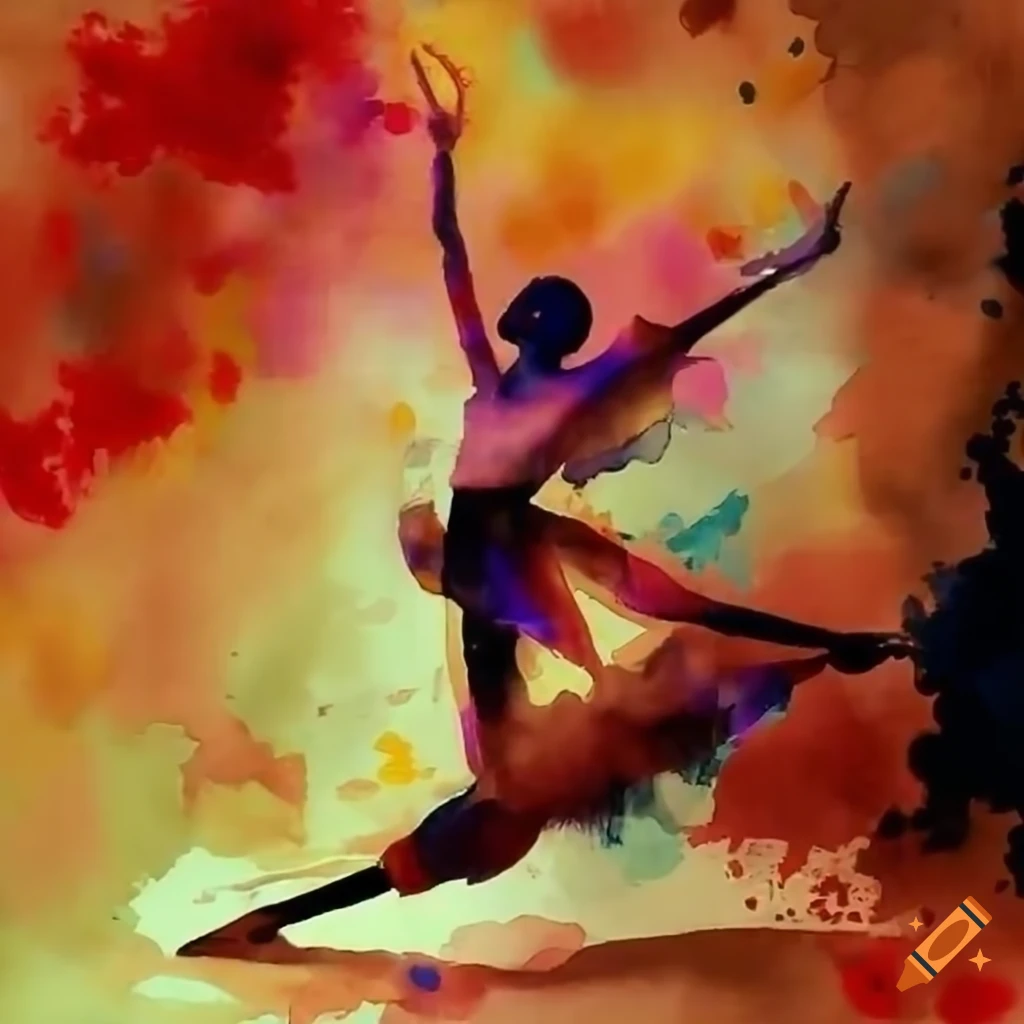 Piano dance art notes on Craiyon