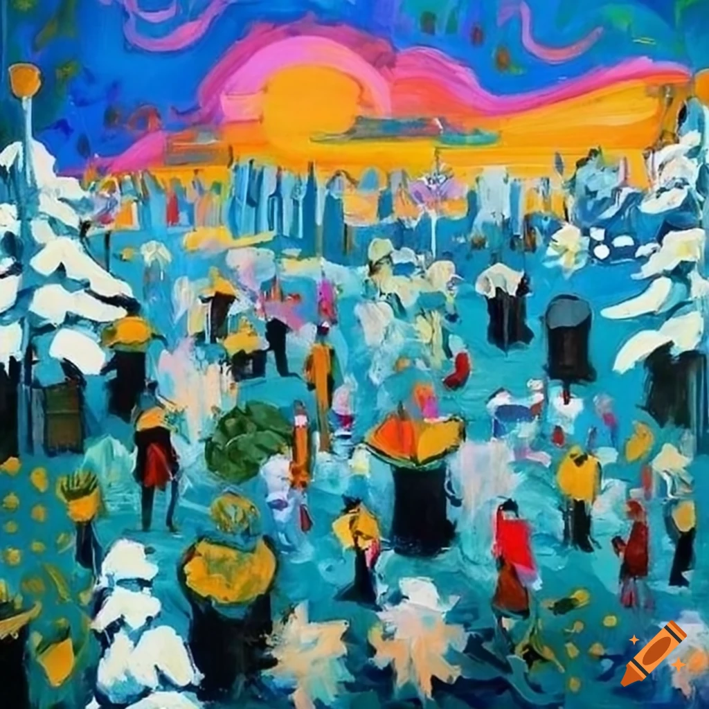 Maximalist painting art on Craiyon