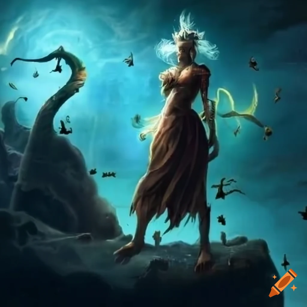 A depiction of the ancient powerful beings creating beautiful and ...