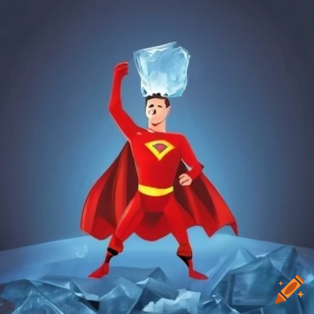 Superhero using ice powers on Craiyon
