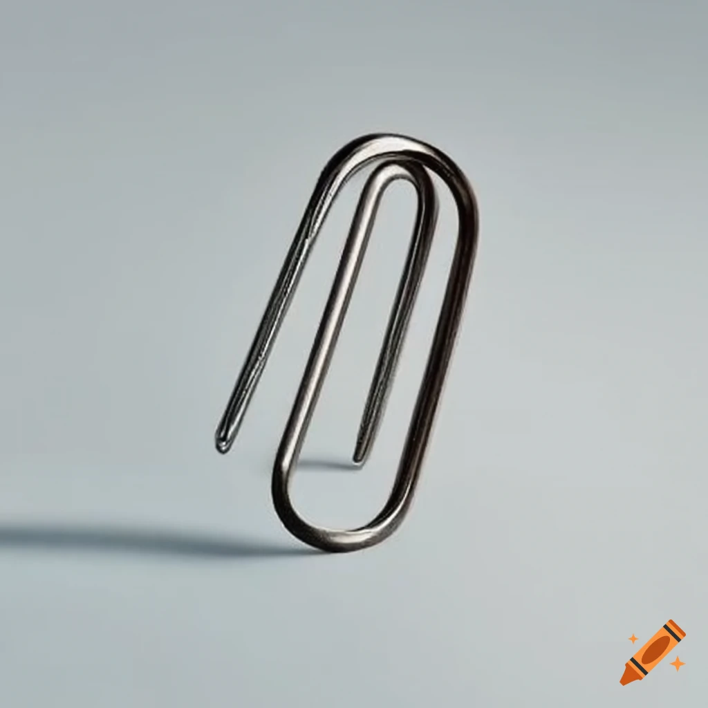 Precision engineered metal paperclip on Craiyon