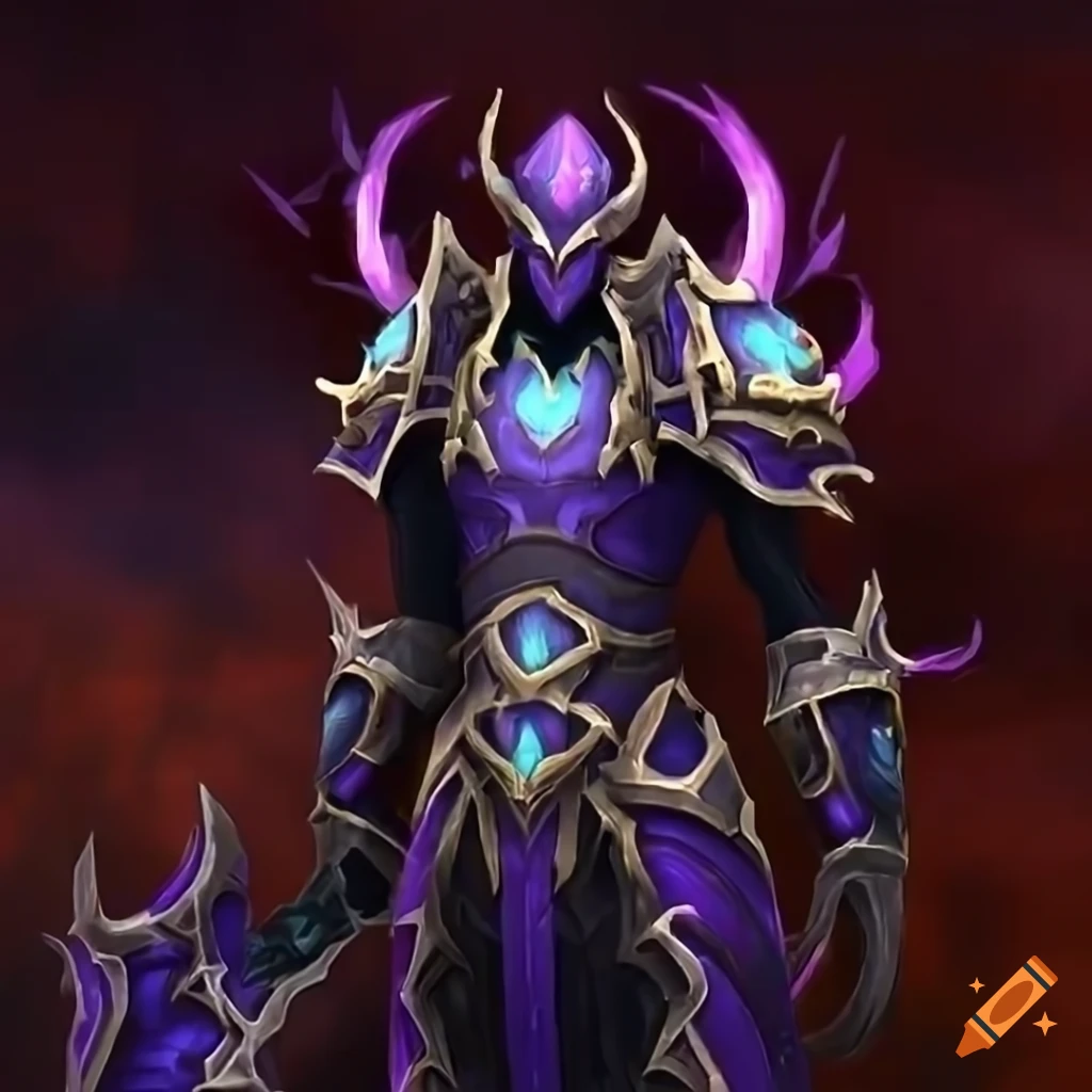 World of warcraft void armor on Craiyon