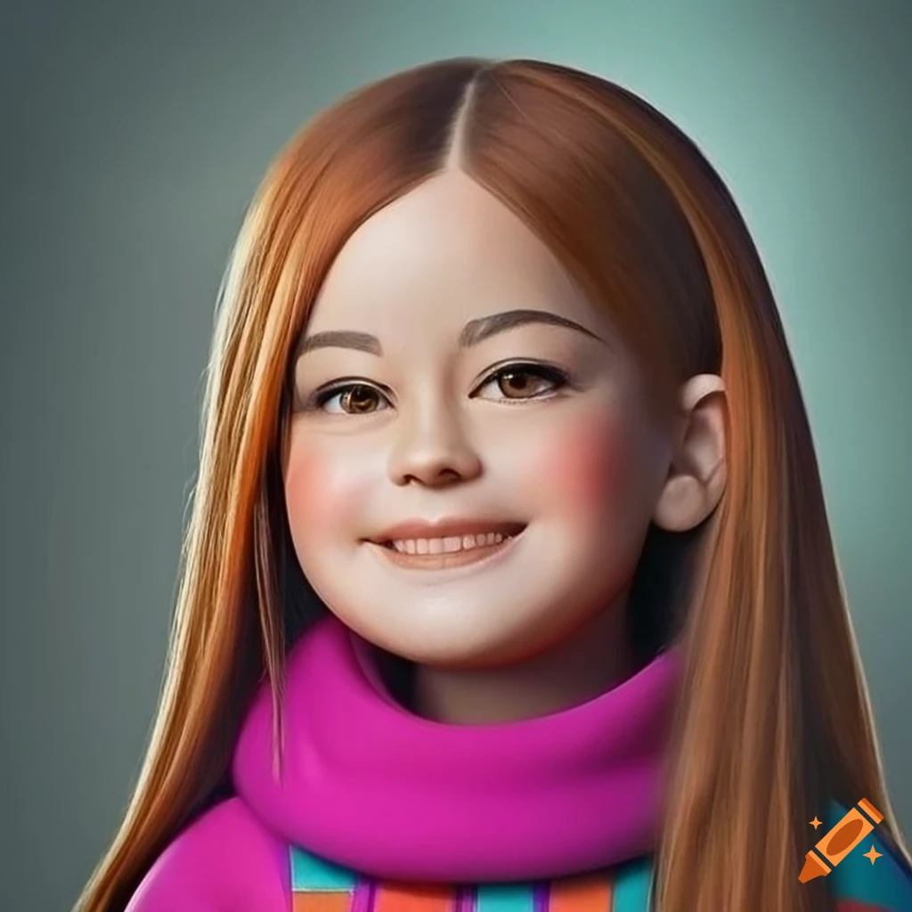Portrait of mabel pines in high-resolution 4k detail