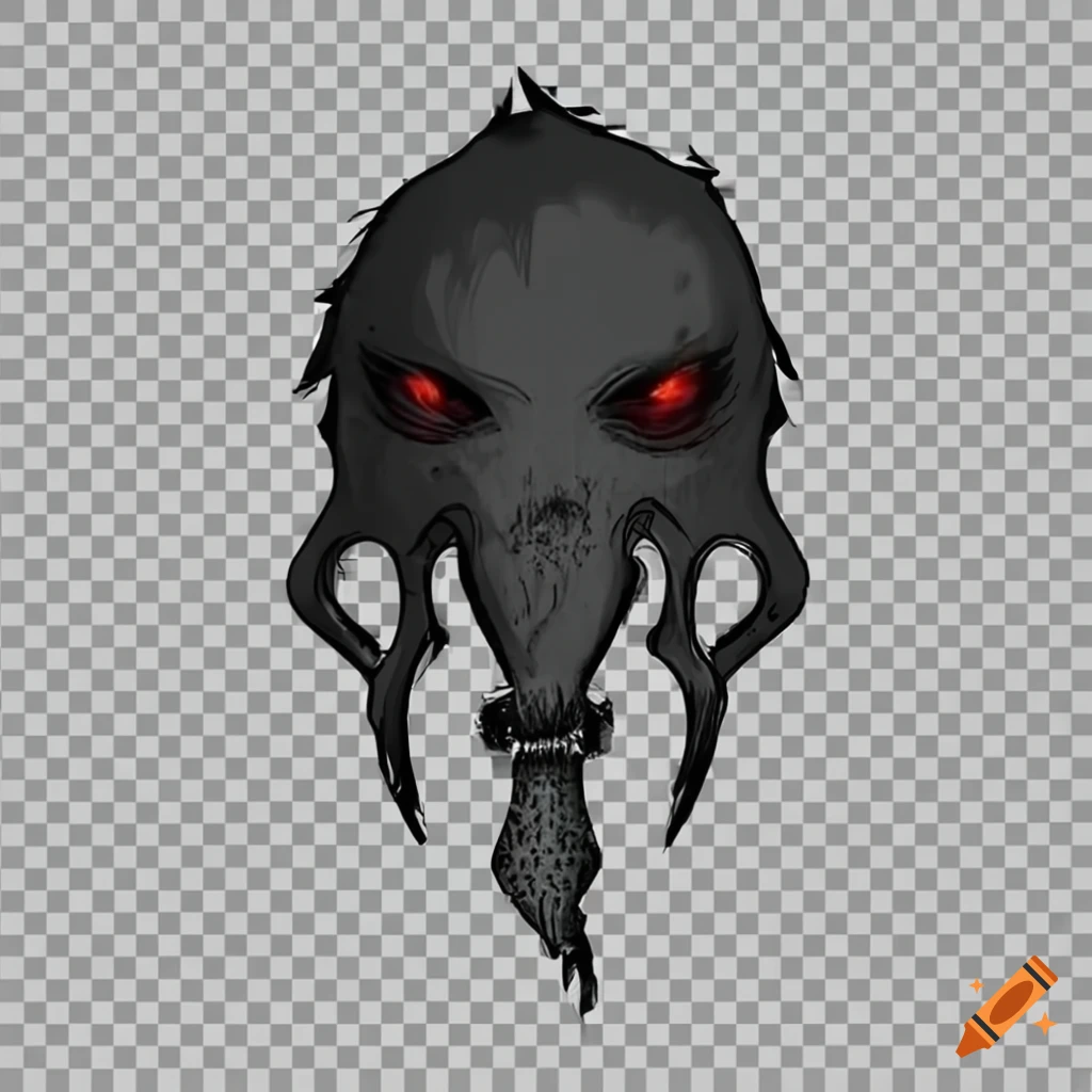 Symbolic black flame weapon in an emo cartoon design on Craiyon