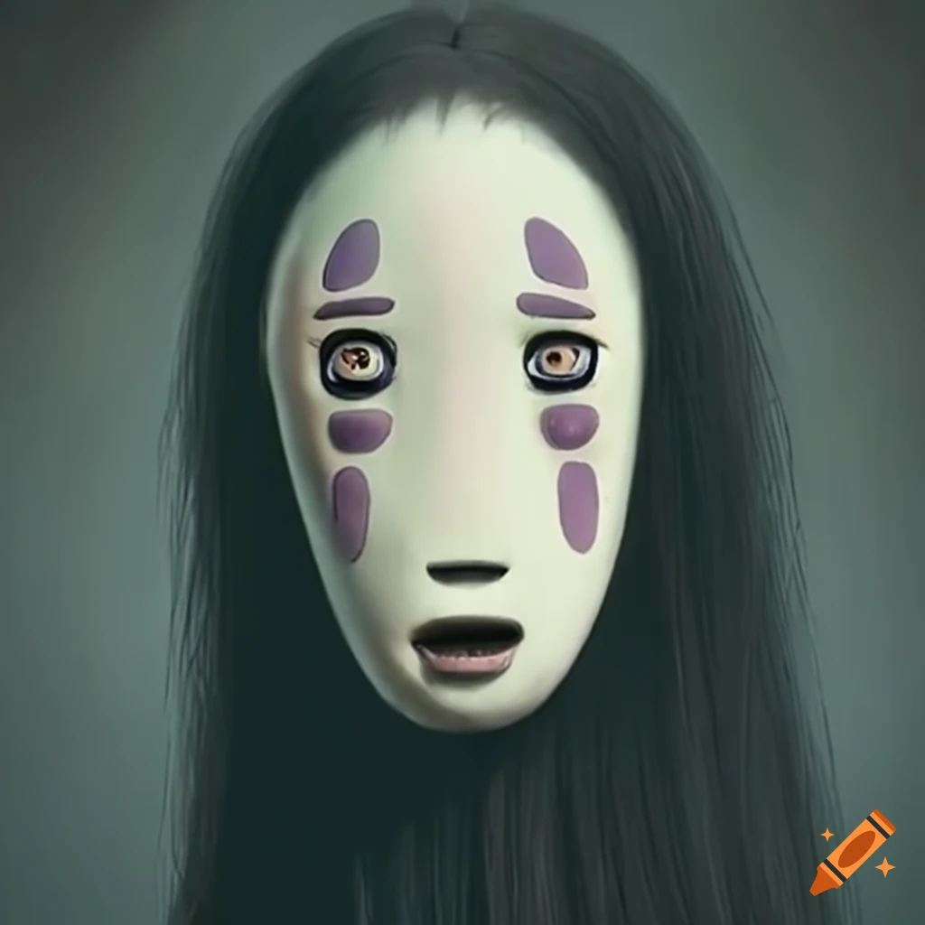 Character without a face from the movie spirited away on Craiyon