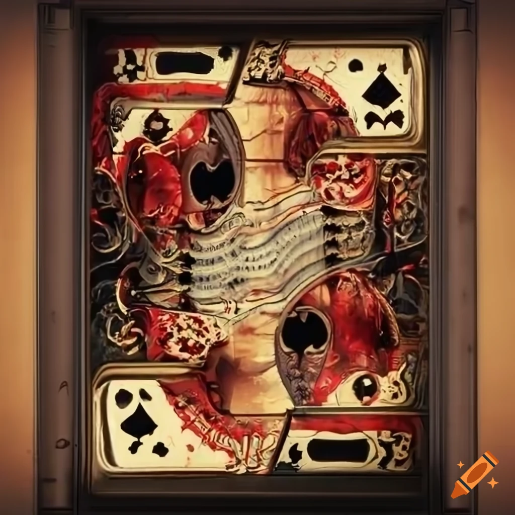 Surreal 3d playing card, ace of spades type