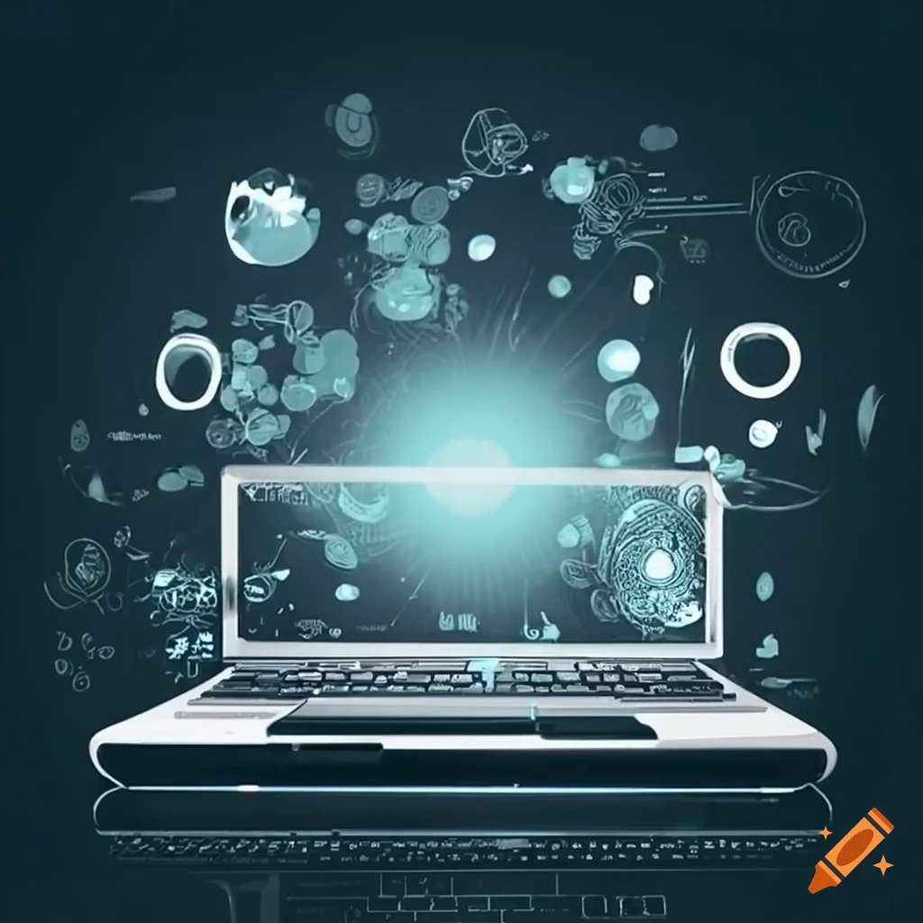 Laptop screen showing digital learning and education