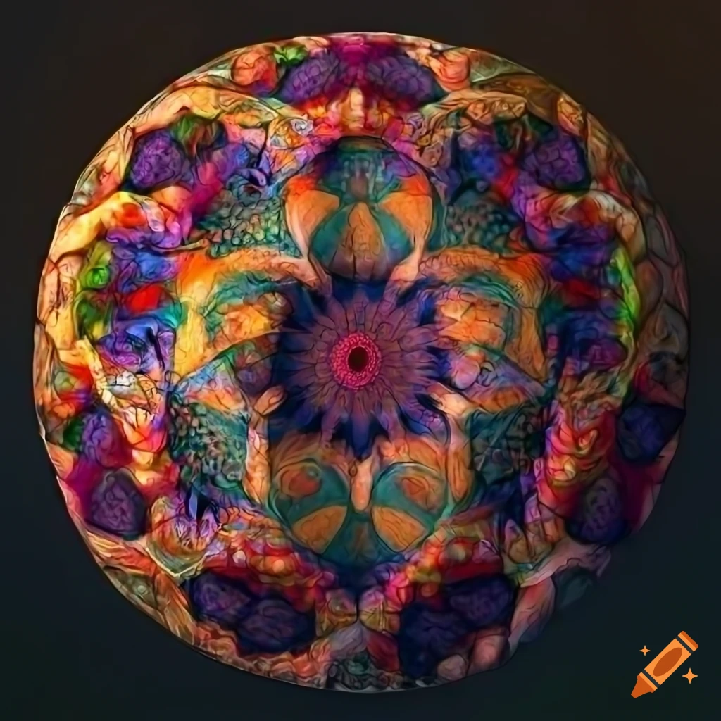 Ultra high resolution tessellation of colorful faces on Craiyon