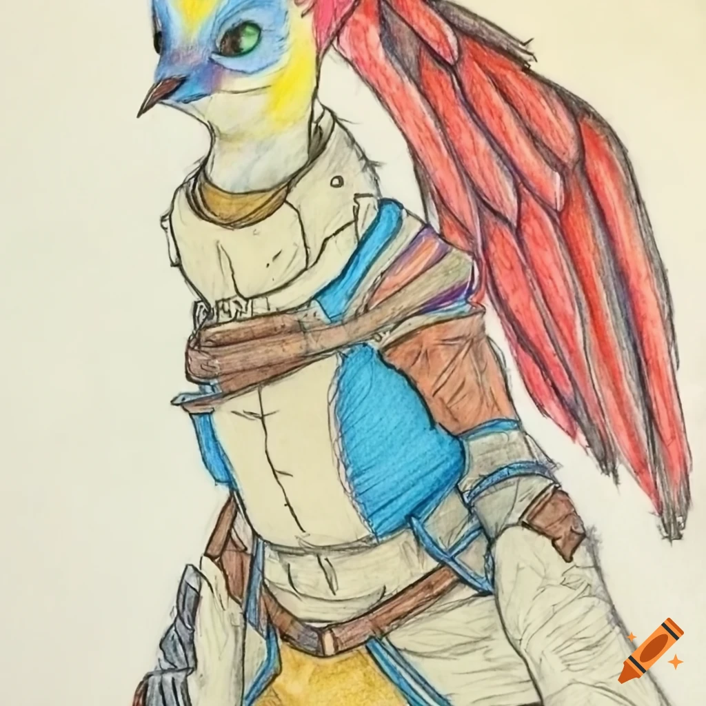 High detail warrior portrait of a Zora Rito from Breath of the Wild on ...