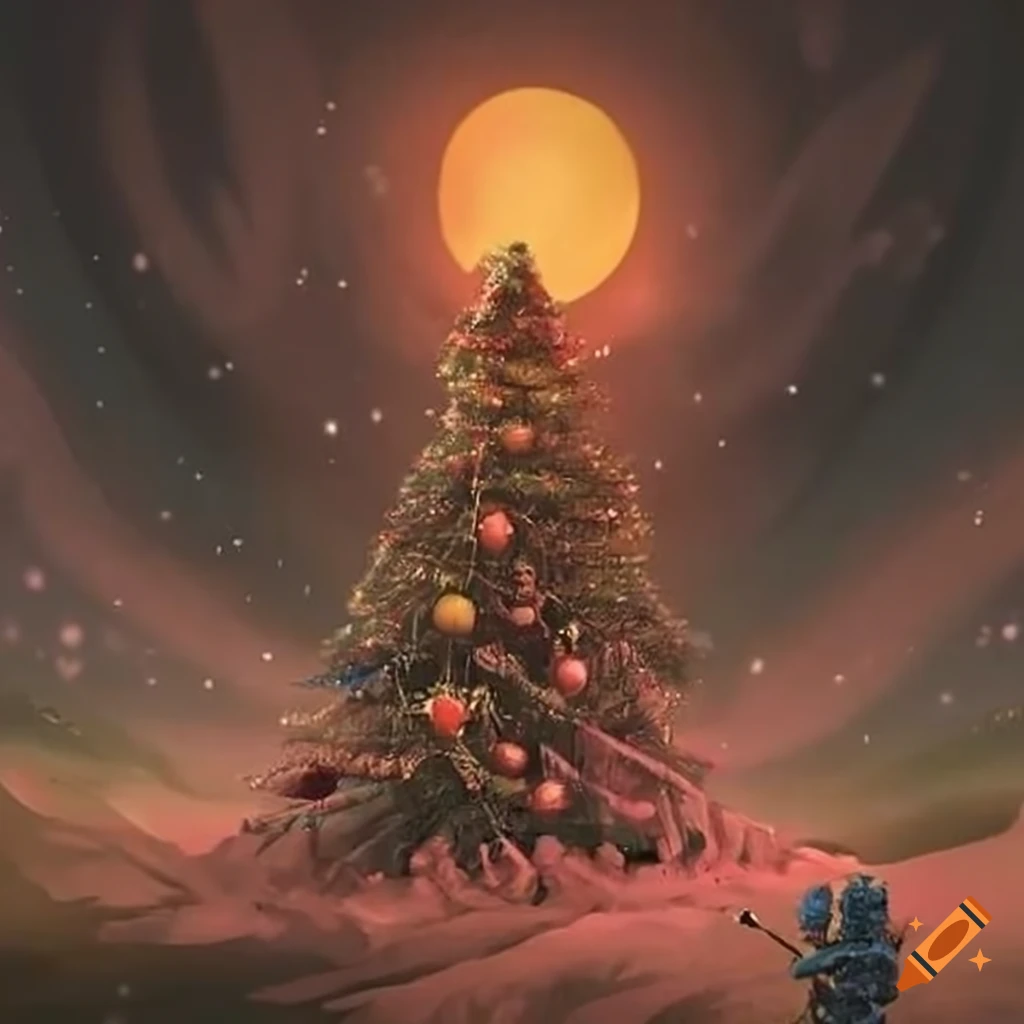 Apocalyptic christmas scene