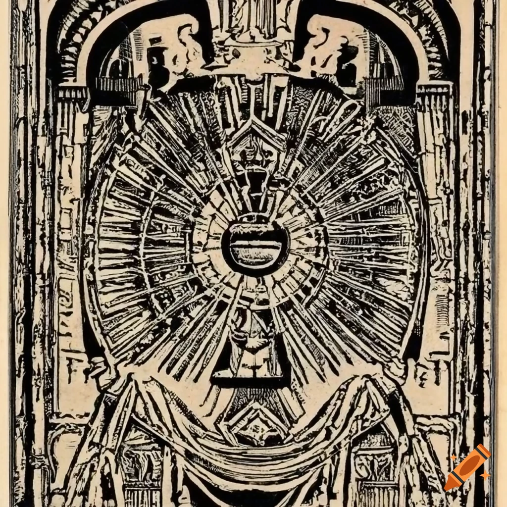 Detailed woodcut of the colossus of rome in art deco style on Craiyon