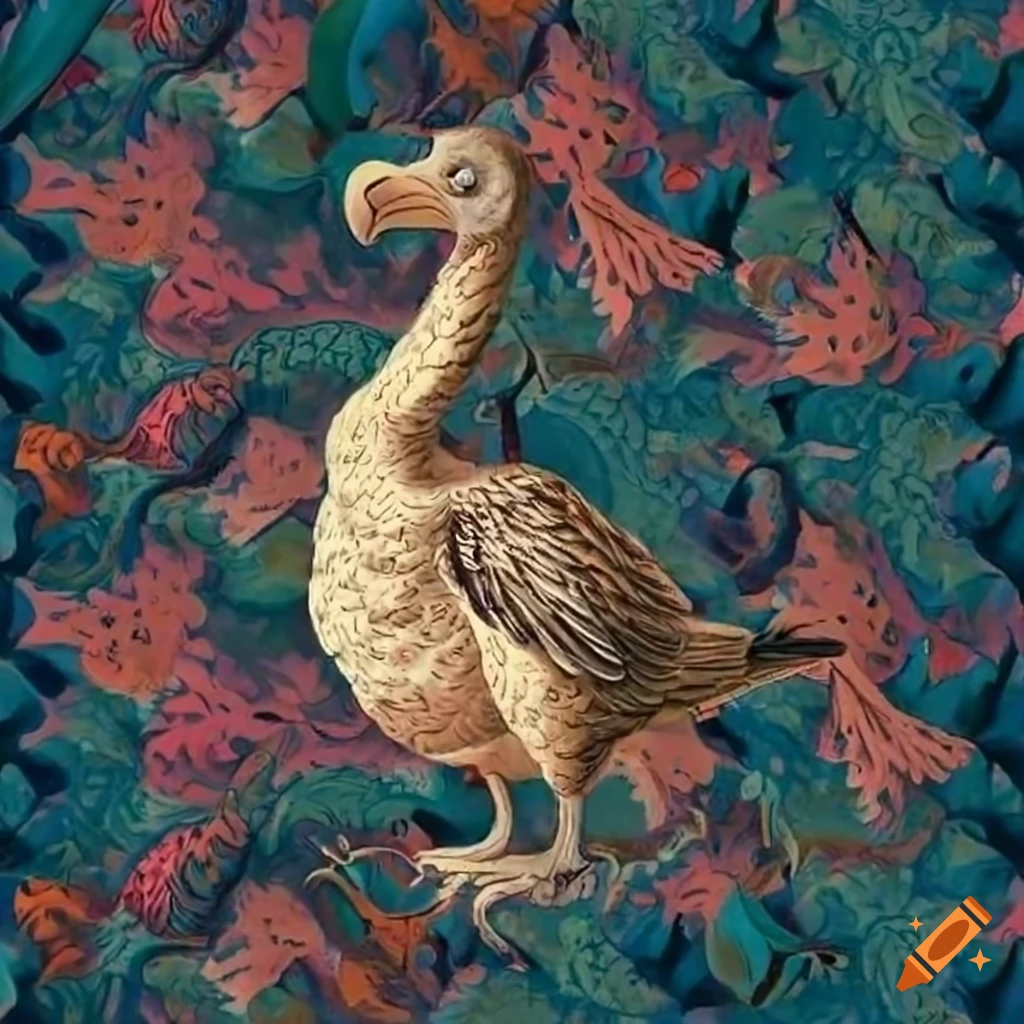 Sinister and subversive tiling pattern of a dodo bird in John James ...