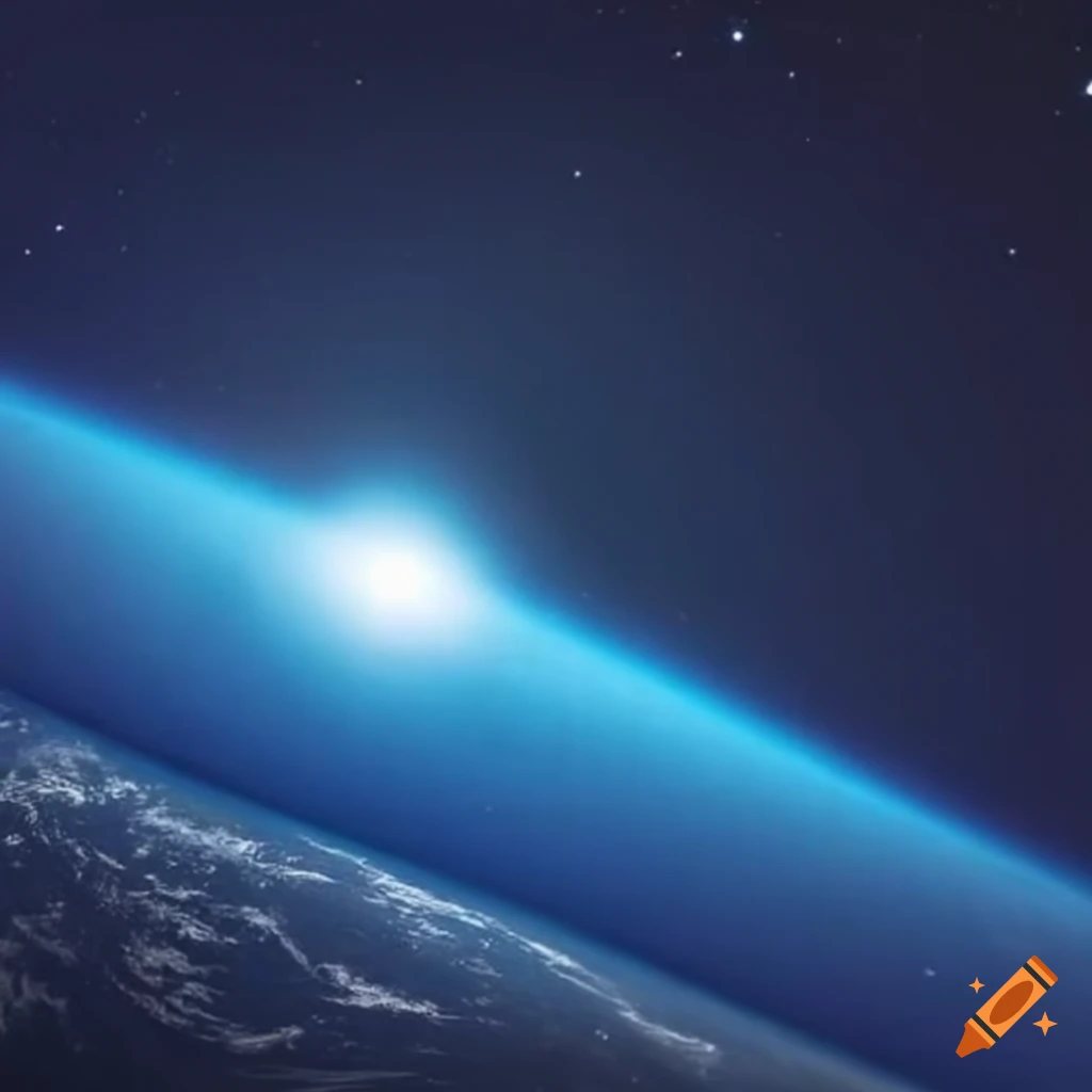 Breathtaking view of earth from space with stunning blue and white ...