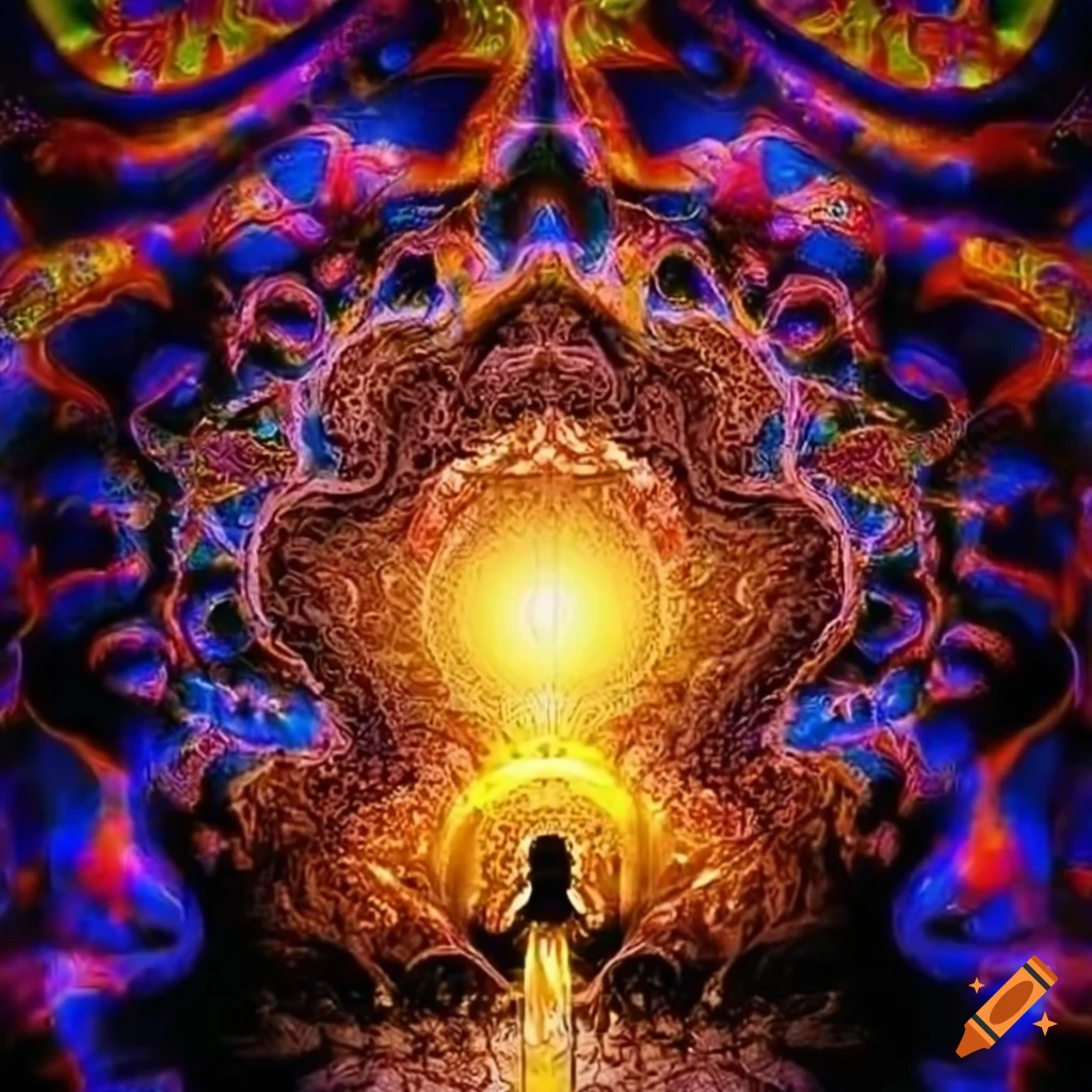 Serenity enlightenment oblivion lights in a trippy setting